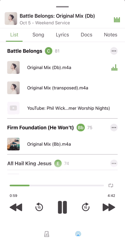 New: Access lyrics, files, and notes from the media player on mobile ...