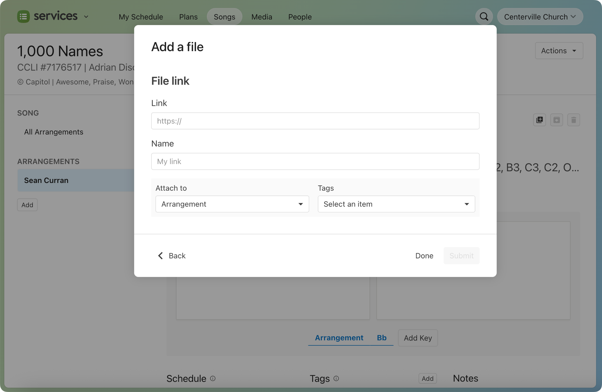 Create, upload, or link to files – Services